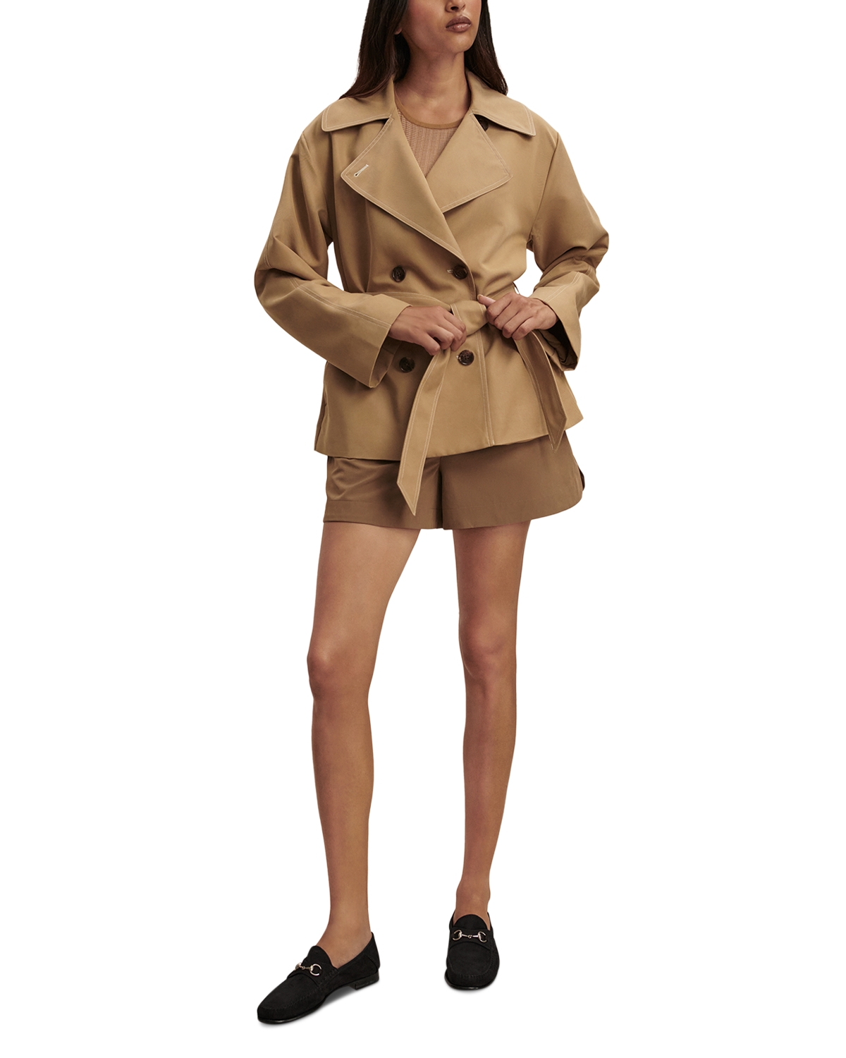 VARLEY Maddox Short Trench Coat